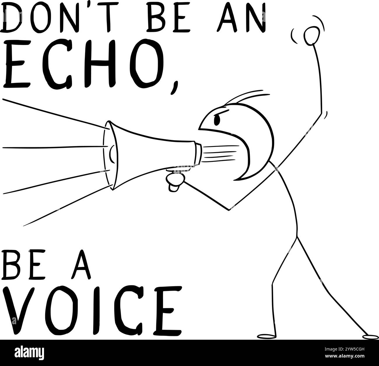 Uniqueness, Motivation, Self-awareness , vector cartoon stick figure or ...