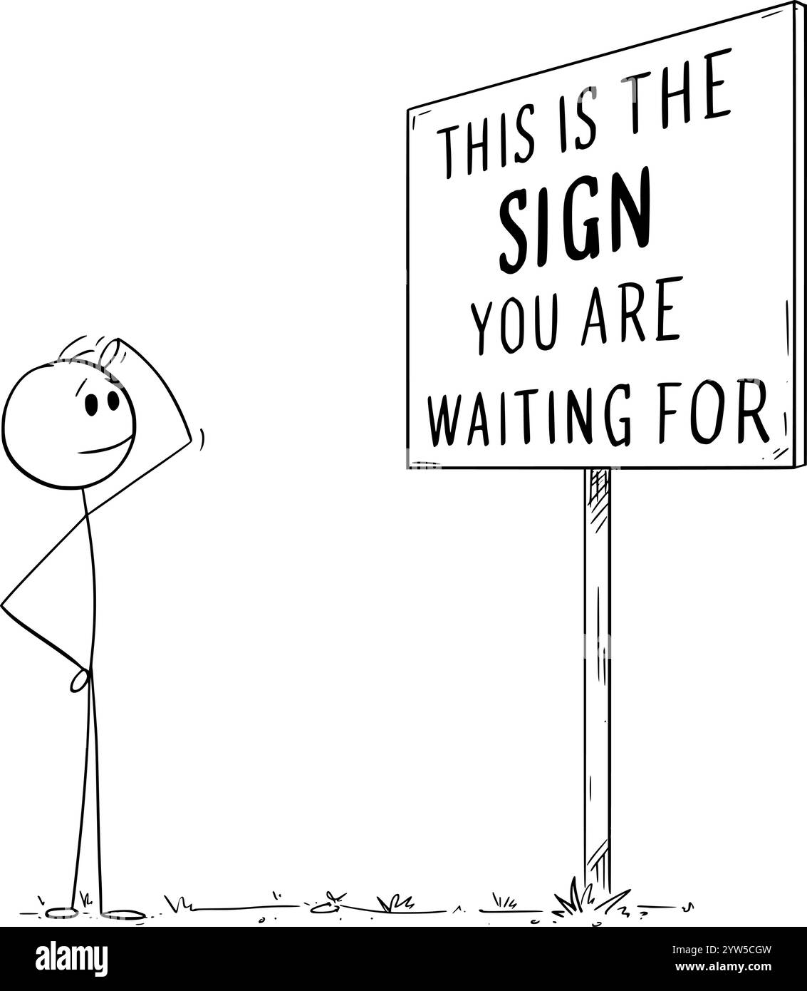 Motivation and success, sign to do something , vector cartoon stick ...