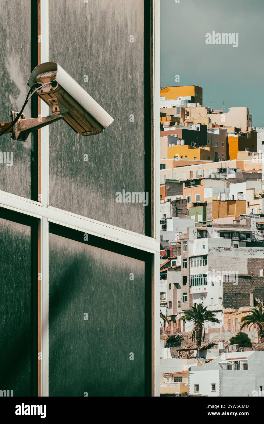 CCTV security camer on building Stock Photo - Alamy