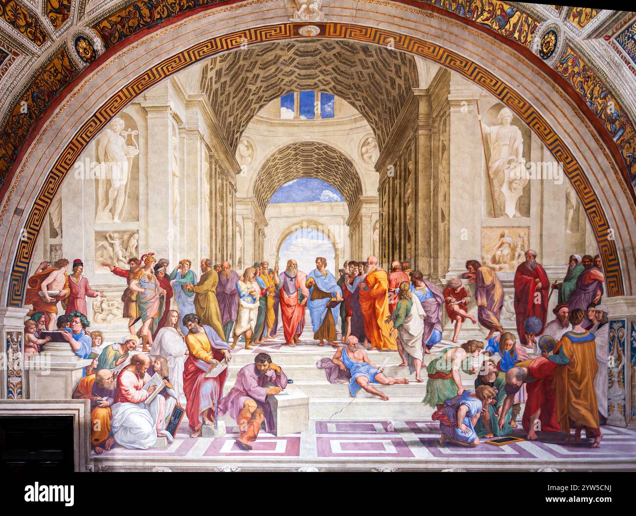 Fresco depicting socrates hi-res stock photography and images - Alamy