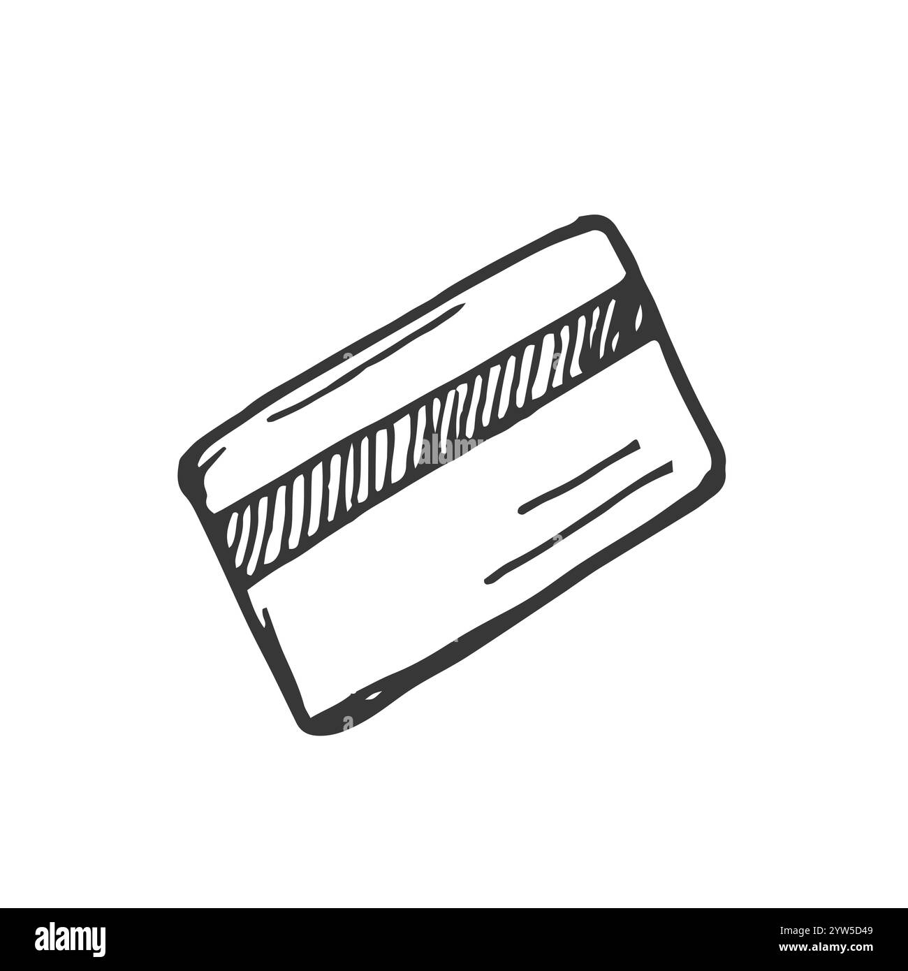 Credit card doodle sign,hand-drawn business symbol, buying concept in ...