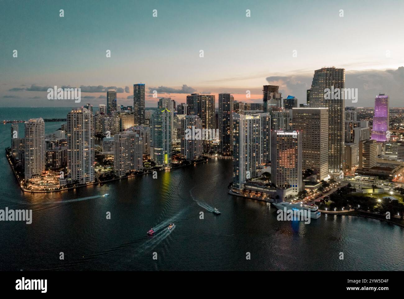 Aerial view modern city miami hi-res stock photography and images - Alamy