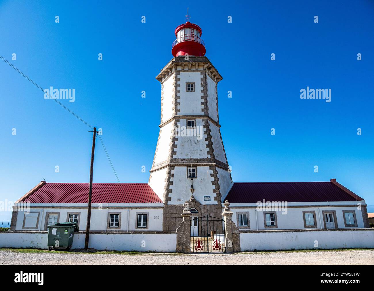 Cape Espichel Lighthouse, Farol do Cabo Espichel in Portugal is a coastal lighthouse located in ...