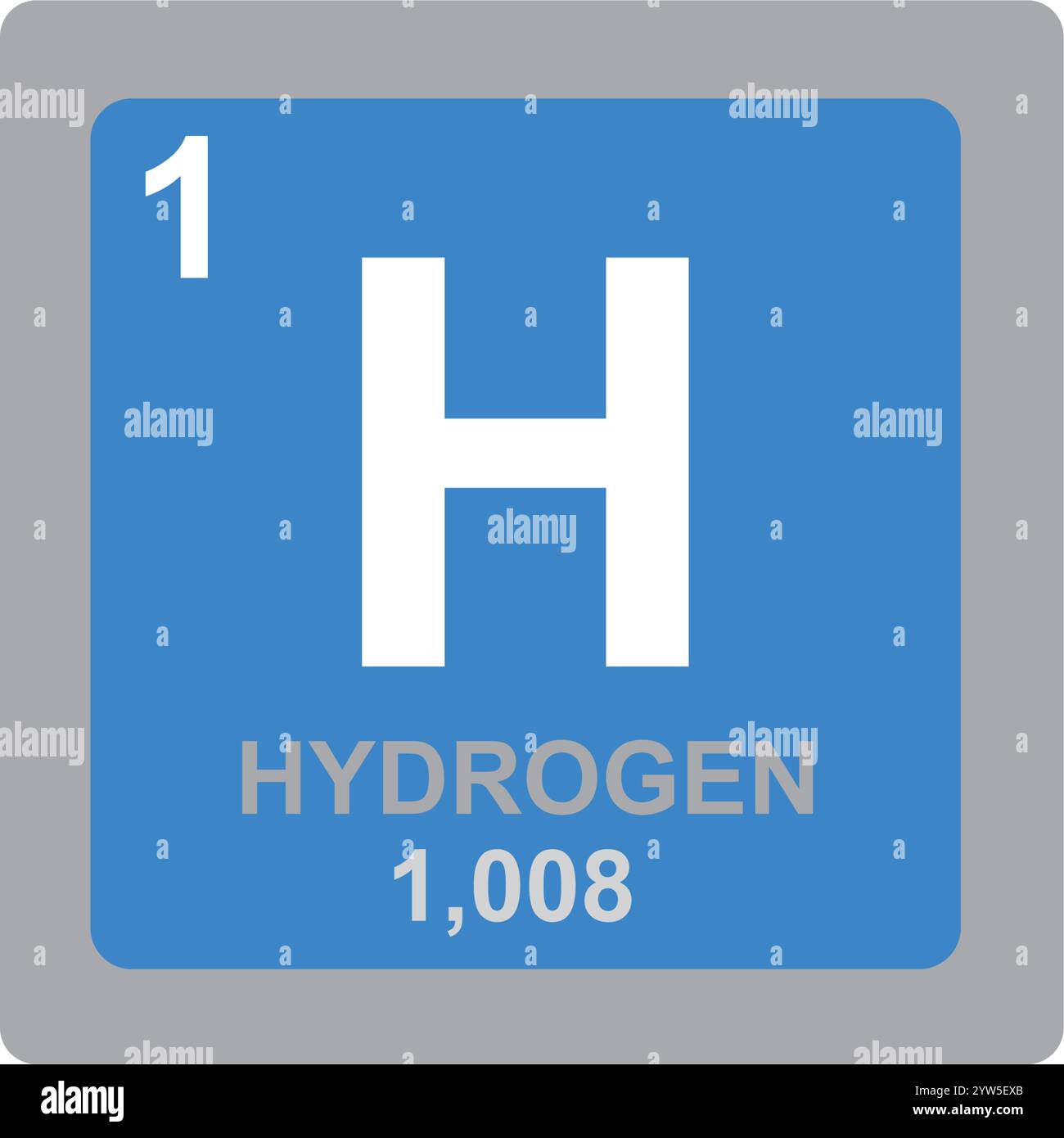 Hydrogen symbol. Chemical element of the periodic table. Vector stock ...