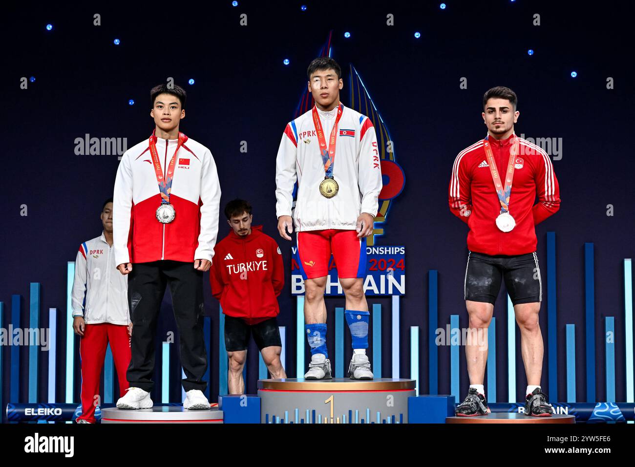 Xinhao Zheng of China, silver, Pyol Pak of North Korea, gold, Kaan ...