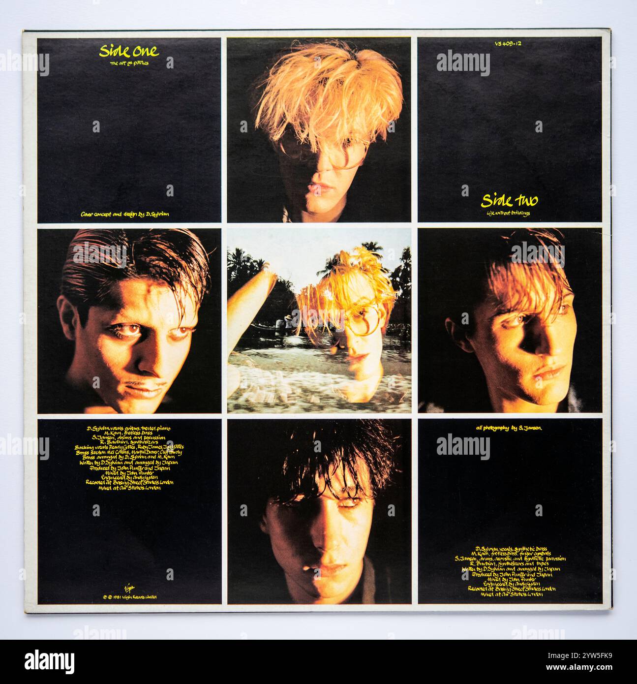 Back cover of the 12 inch single version of The Art of Parties by Japan ...