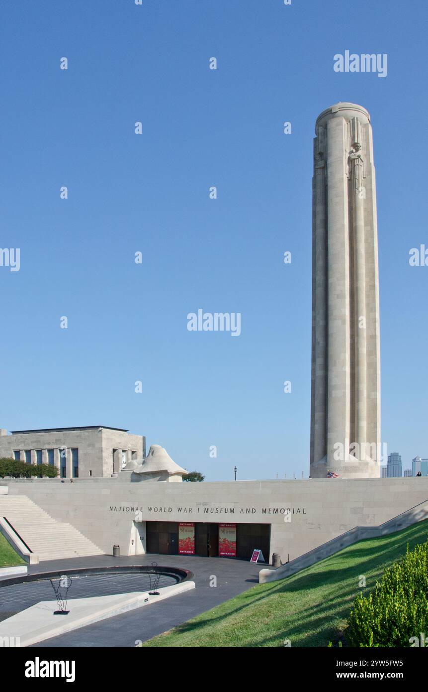 The Liberty Memorial stands above the National World War I Museum in ...
