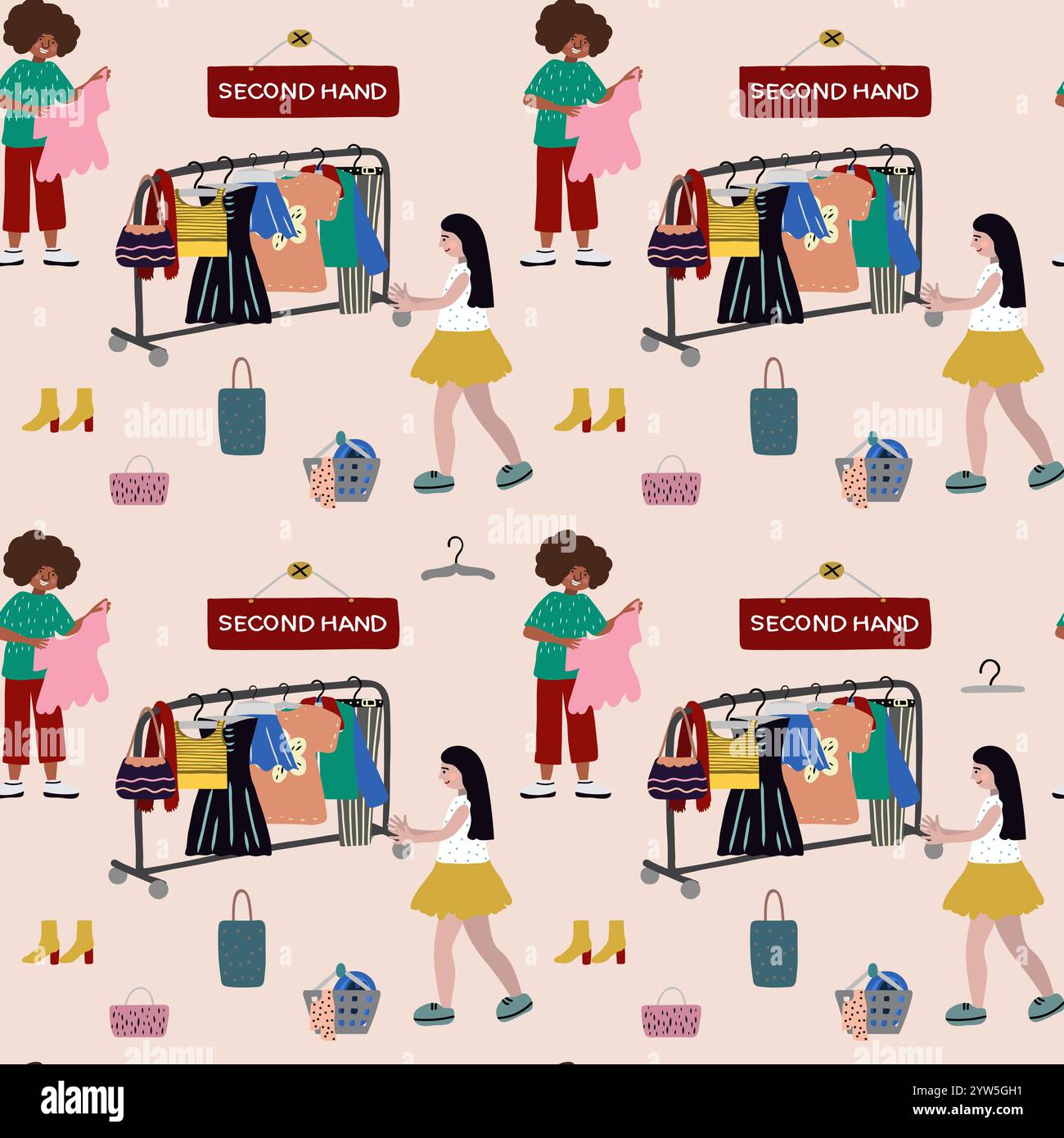 Used to buy second hand market Stock Vector Images - Alamy