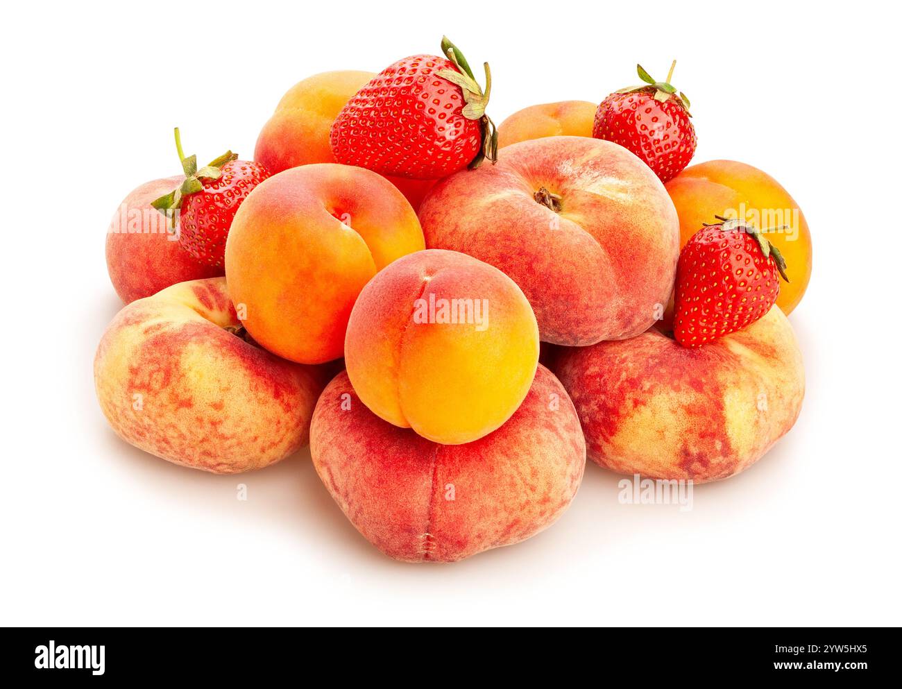 Closeup view peach fruit Cut Out Stock Images & Pictures - Alamy