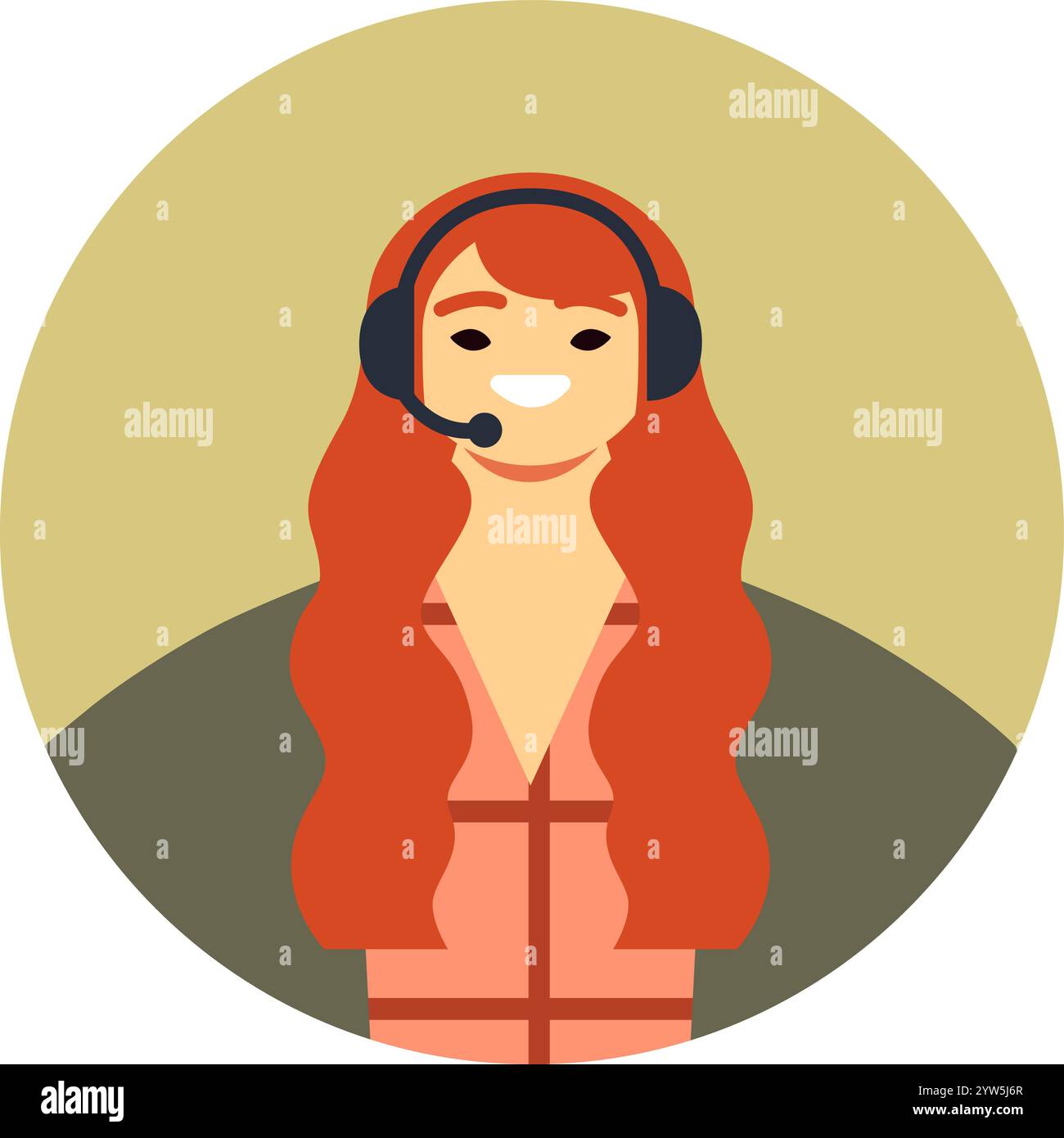 On call connection support agent Stock Vector Images - Alamy
