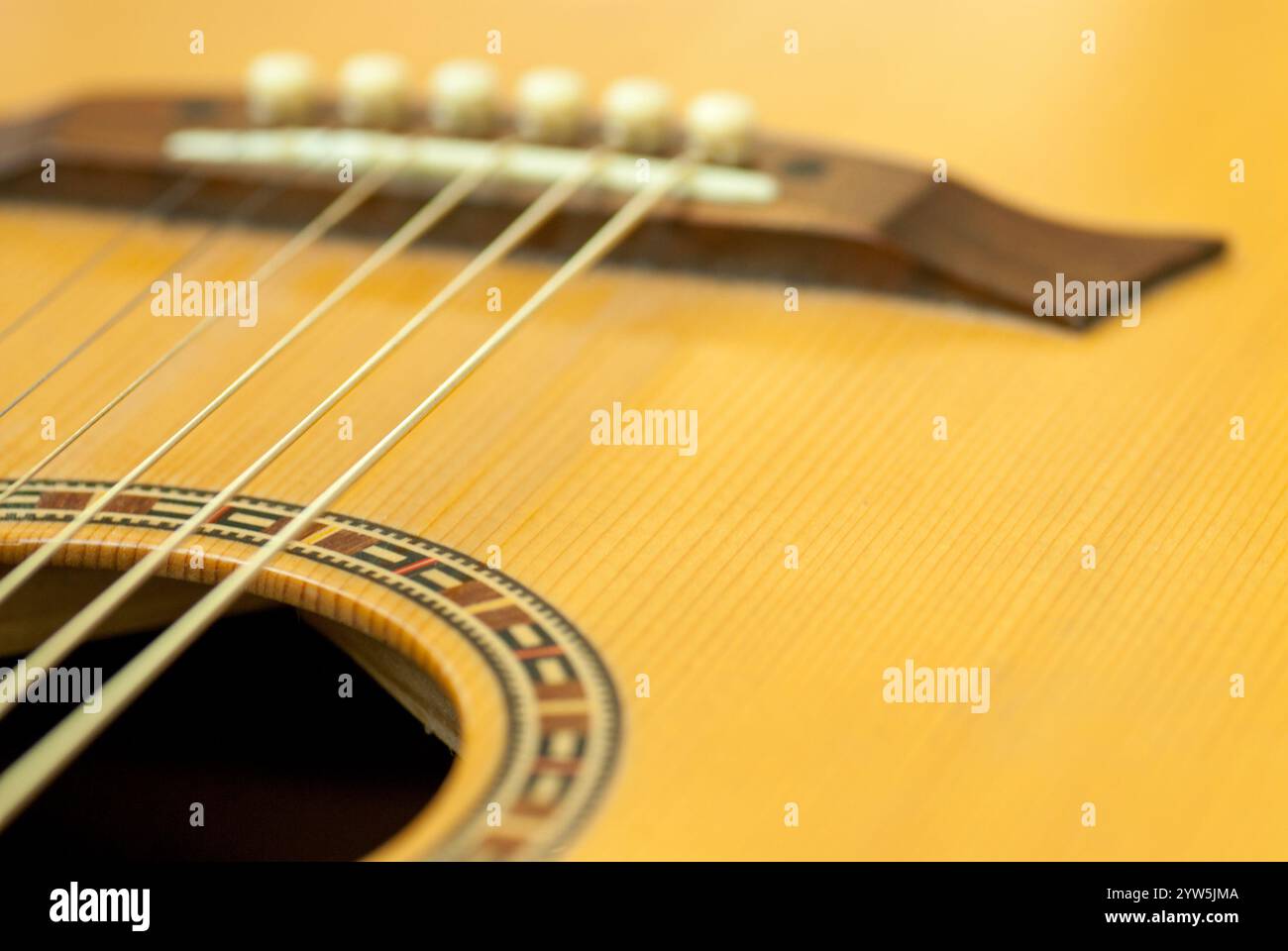 close up details of wooden acoustic guitars string Stock Photo - Alamy
