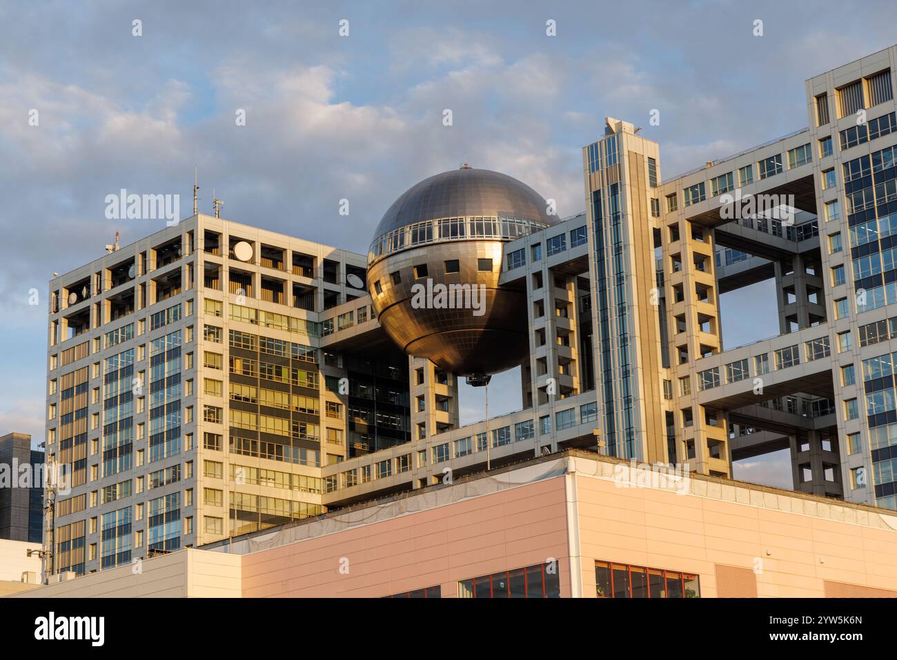 Fuji Television Building in Tokyo with spherical element Stock Photo ...