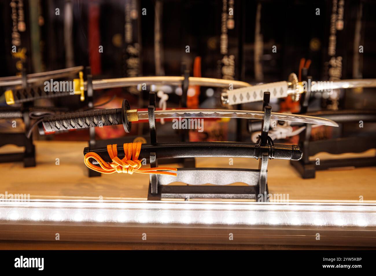 Gift souvenirs in samurai Katana sword form Stock Photo - Alamy