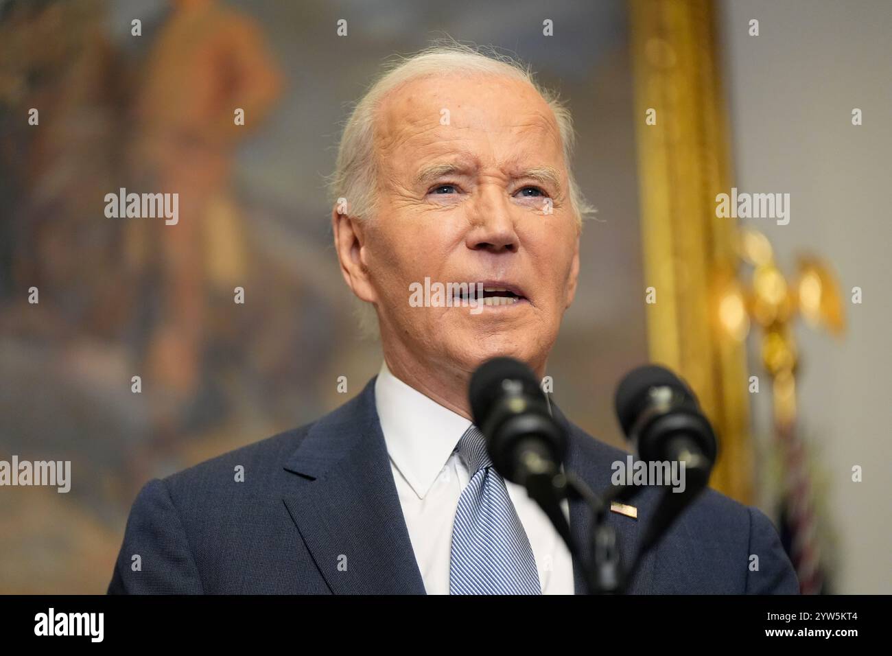 President Joe Biden speaks about the sudden collapse of the Syrian ...