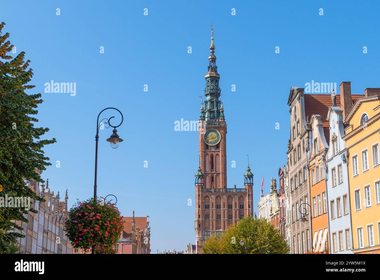 View of Gdansk Main Town Hall. the Gothic-Renaissance historic building ...