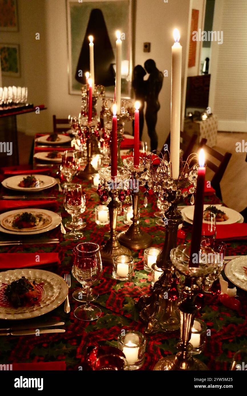 Christmas dinner table settings in December 2024 Stock Photo - Alamy