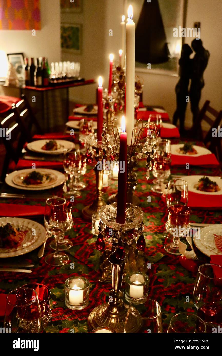 Christmas dinner table settings in December 2024 Stock Photo - Alamy
