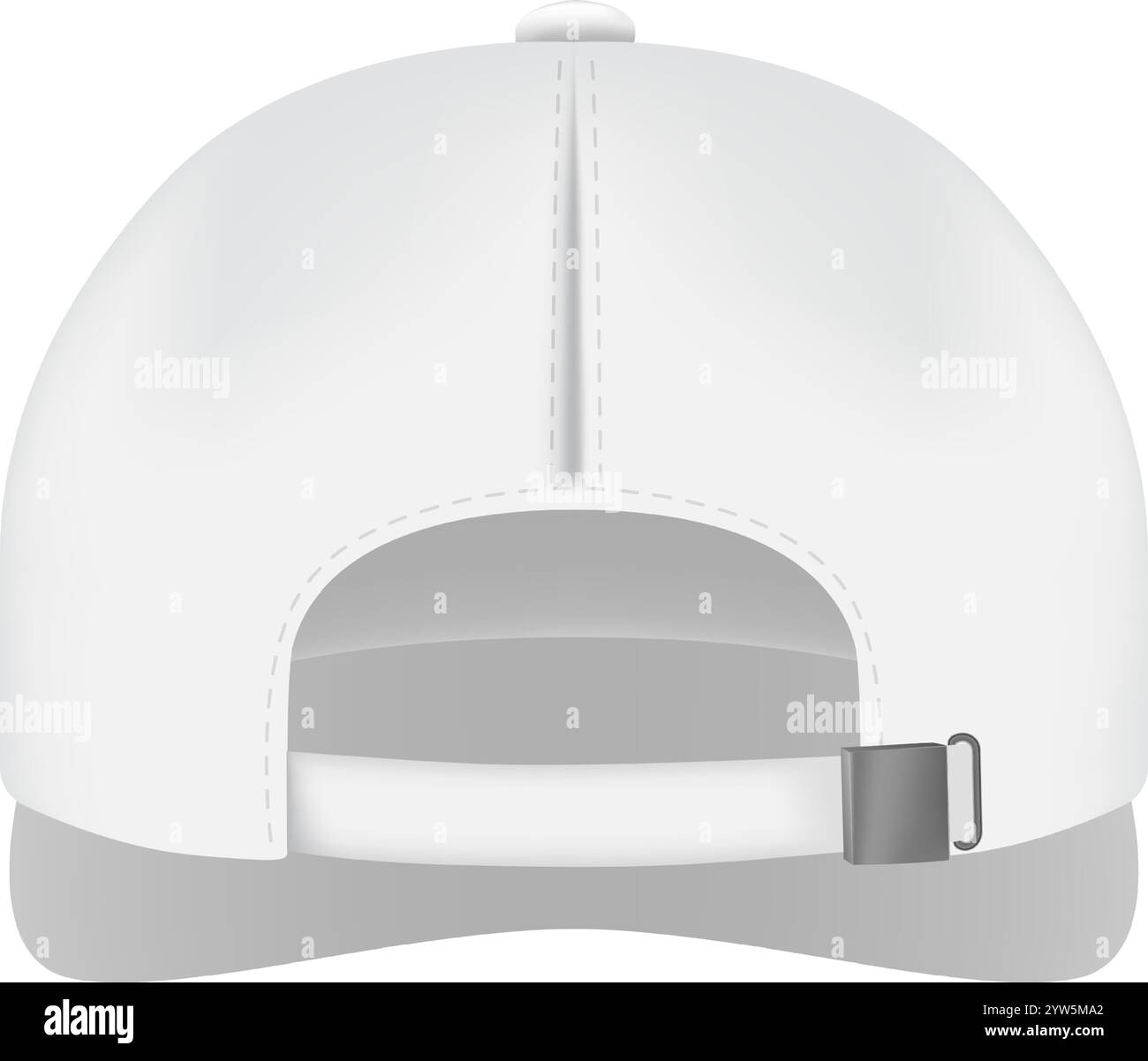 Realistic vector illustration of a classic white baseball cap ...