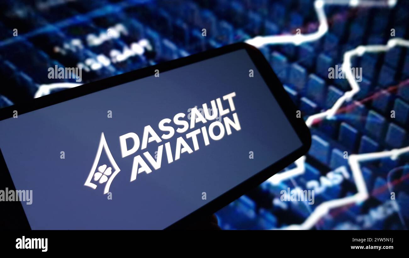 Konskie, Poland - December 08, 2024: Dassault Aviation company logo ...