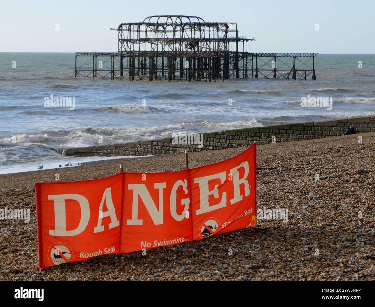 Storm Bert causing stormy weather on the south coast at Brighton Stock ...