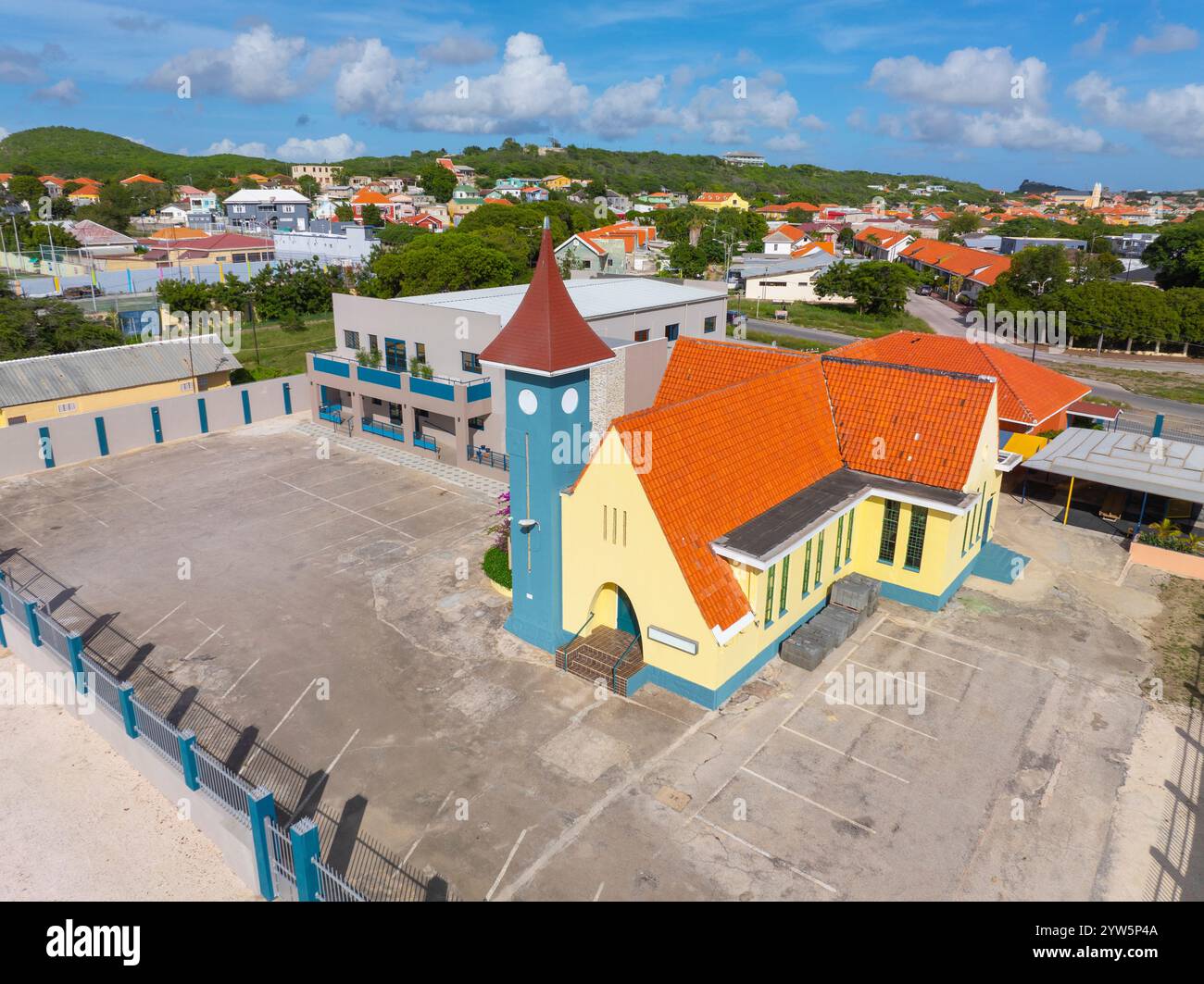 Cornerstone Church aerial view on Laufferstraat in Otrobanda center in ...