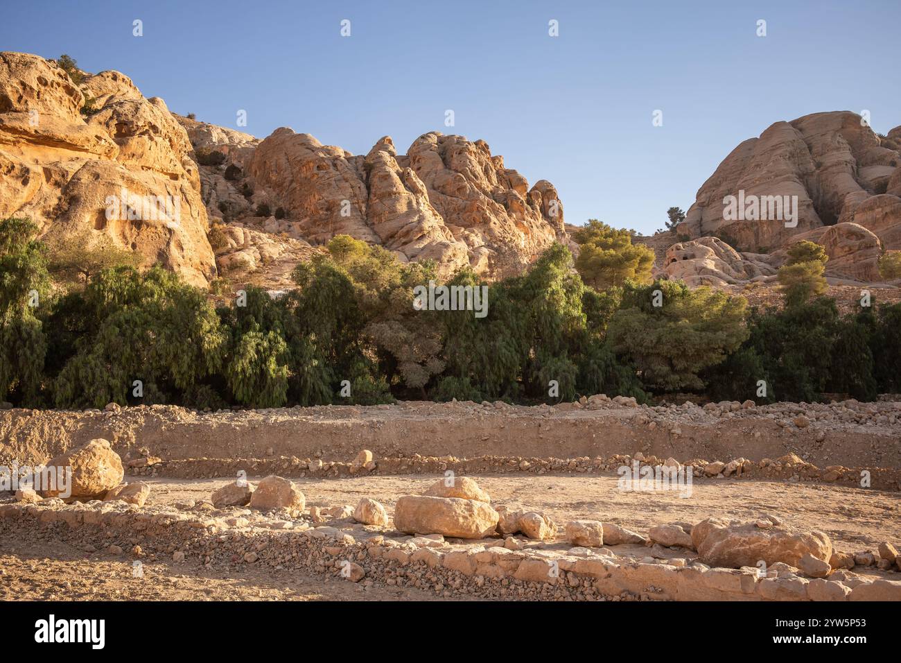 Beautiful Afternoon Landscape in Wadi Musa. Jordanian Scenery with ...