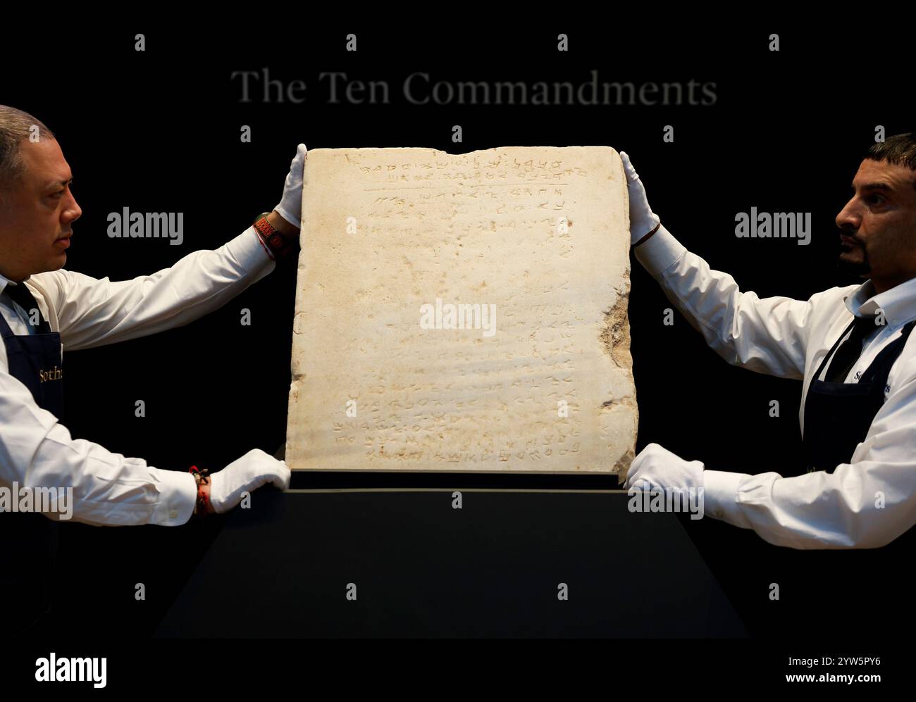 New York, United States. 09th Dec, 2024. The oldest inscribed stone ...