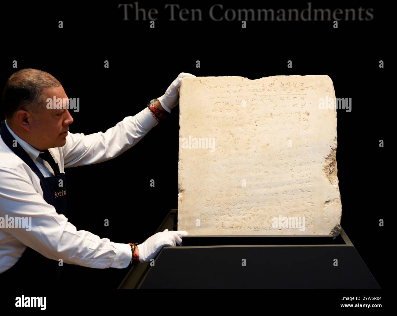 New York, United States. 09th Dec, 2024. The oldest inscribed stone ...