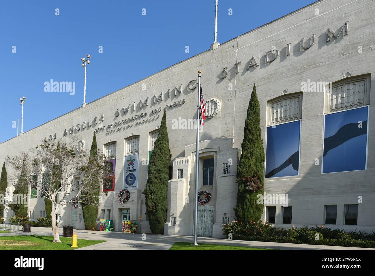 LOS ANGELES, CALIFORNIA - 4 DEC 2024: The Los Angeles Swimming Stadium ...