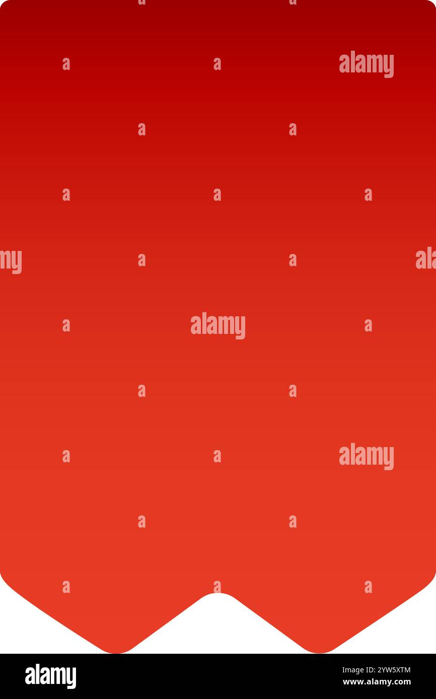 Red gradient bookmark featuring a wavy bottom edge, creating an ...