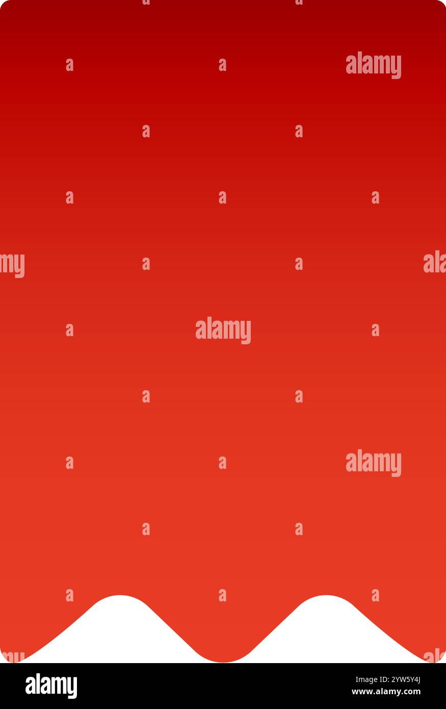 Red gradient background featuring a wavy white border at the bottom ...