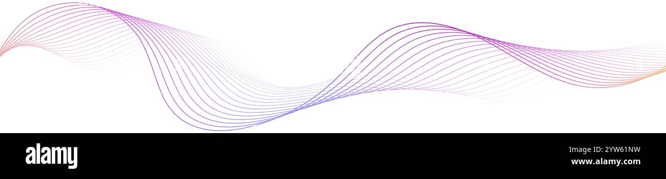 Abstract wave lines background, graphic thin curves design element ...