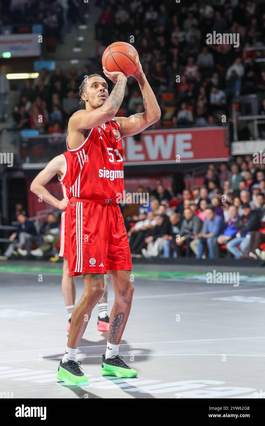Kevin Yebo (FC Bayern Basketball, #53) beim Freiwurf, GER, FC Bayern ...