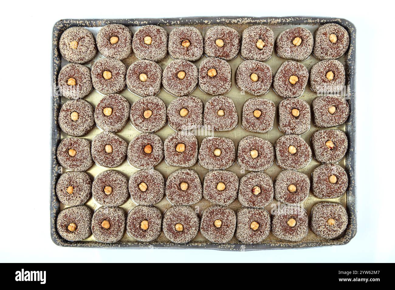 Sekerpare, Traditional Turkish Dessert with Poppy Seeds and Hazelnuts ...