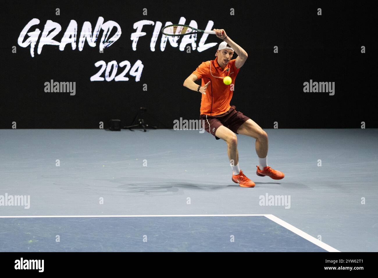 London, UK. 08th Dec, 2024. Ugo Humbert playing in the finals of the ...