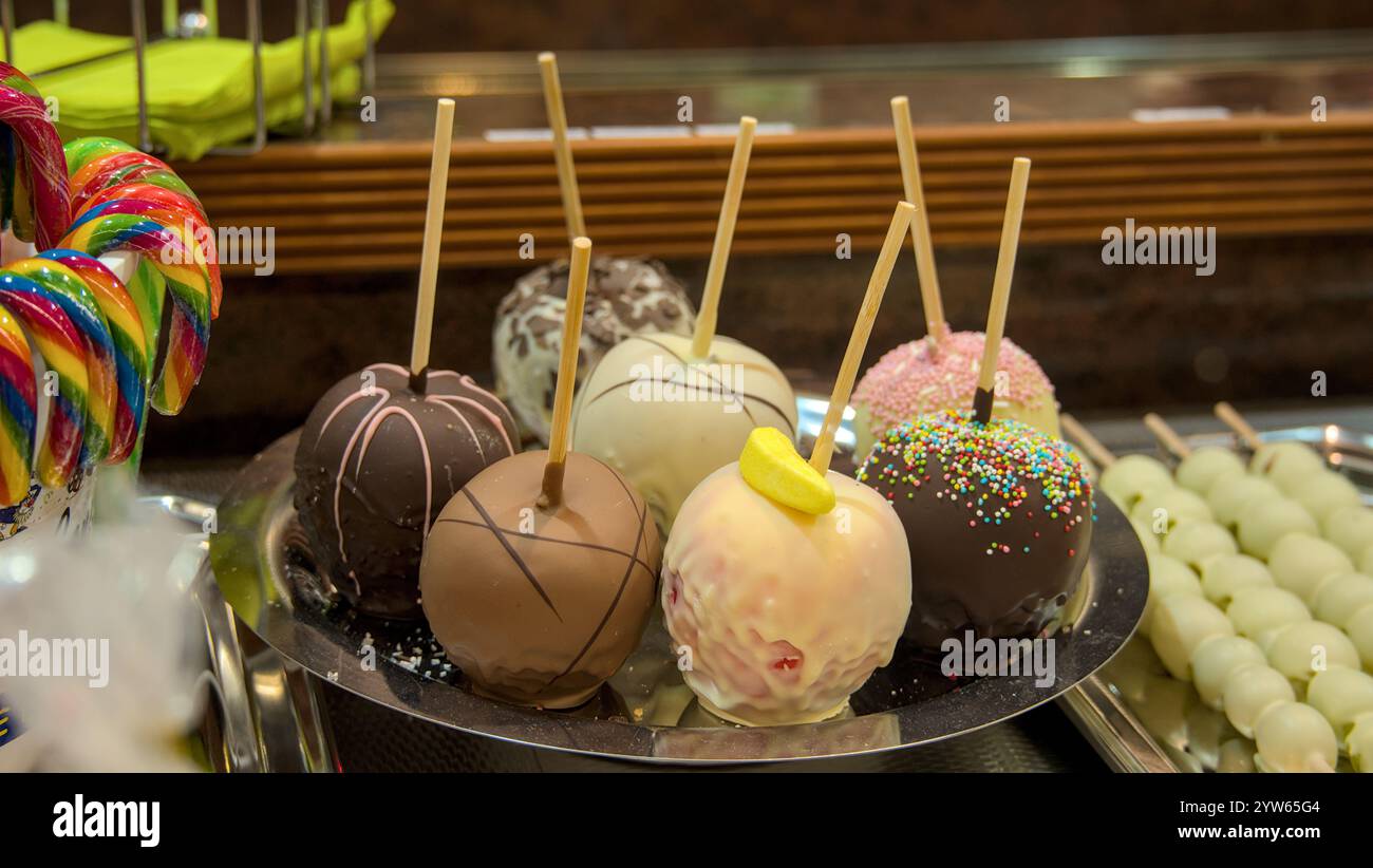 colourful candies an a Christmas market in Germany Stock Photo - Alamy
