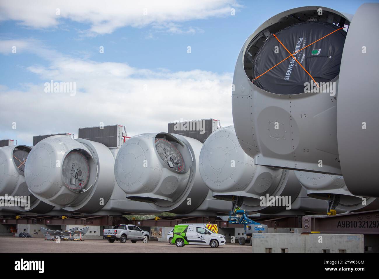Cells which will top a wind turbine tower and ultimately have blades ...