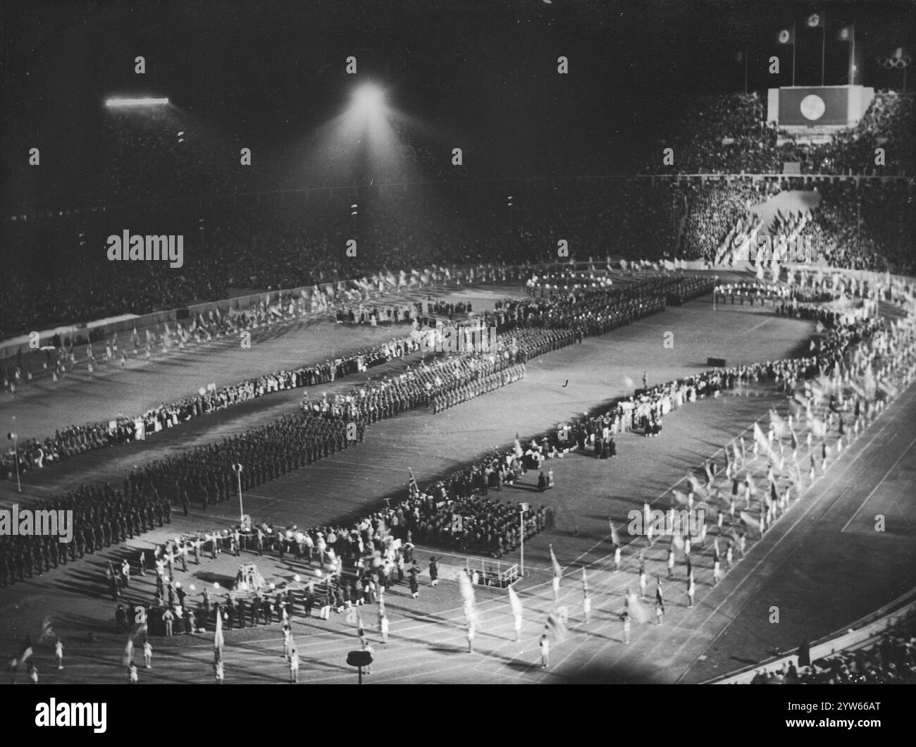 Opening ceremony of the Summer Olympic Games at the stadium in Berlin ...