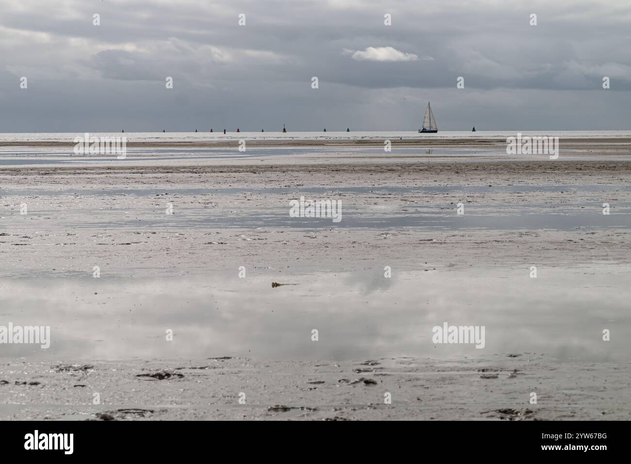 The sea with a view from an island in the Netherlands. High quality ...