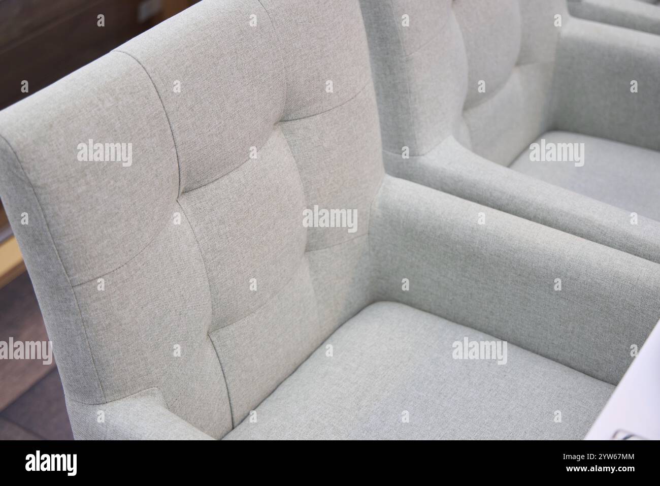 Stylish Modern Upholstered Armchair featuring a Soft Fabric Finish for ...