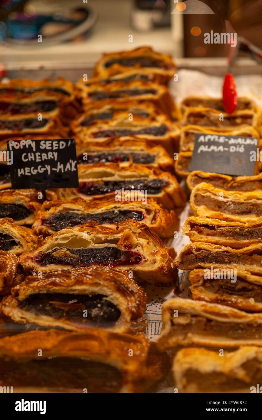 Delightful pastries showcasing unique flavors are prominently displayed ...