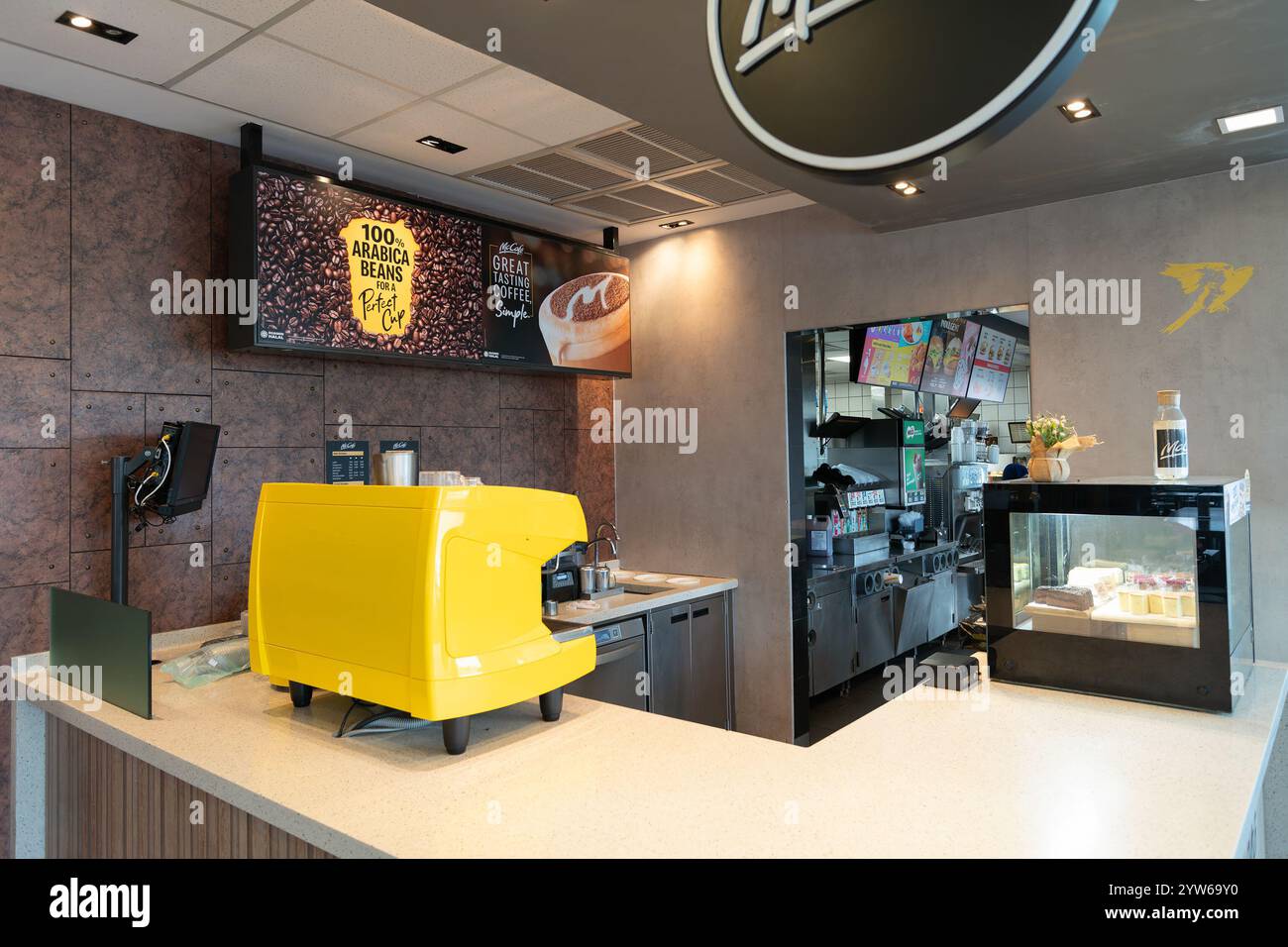 SENAI, MALAYSIA - NOVEMBER 27, 2023: McCafe inside McDonald's fast food ...