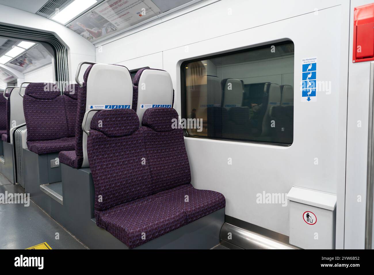 KUALA LUMPUR, MALAYSIA - NOVEMBER 21, 2023: inside KLIA Transit train ...