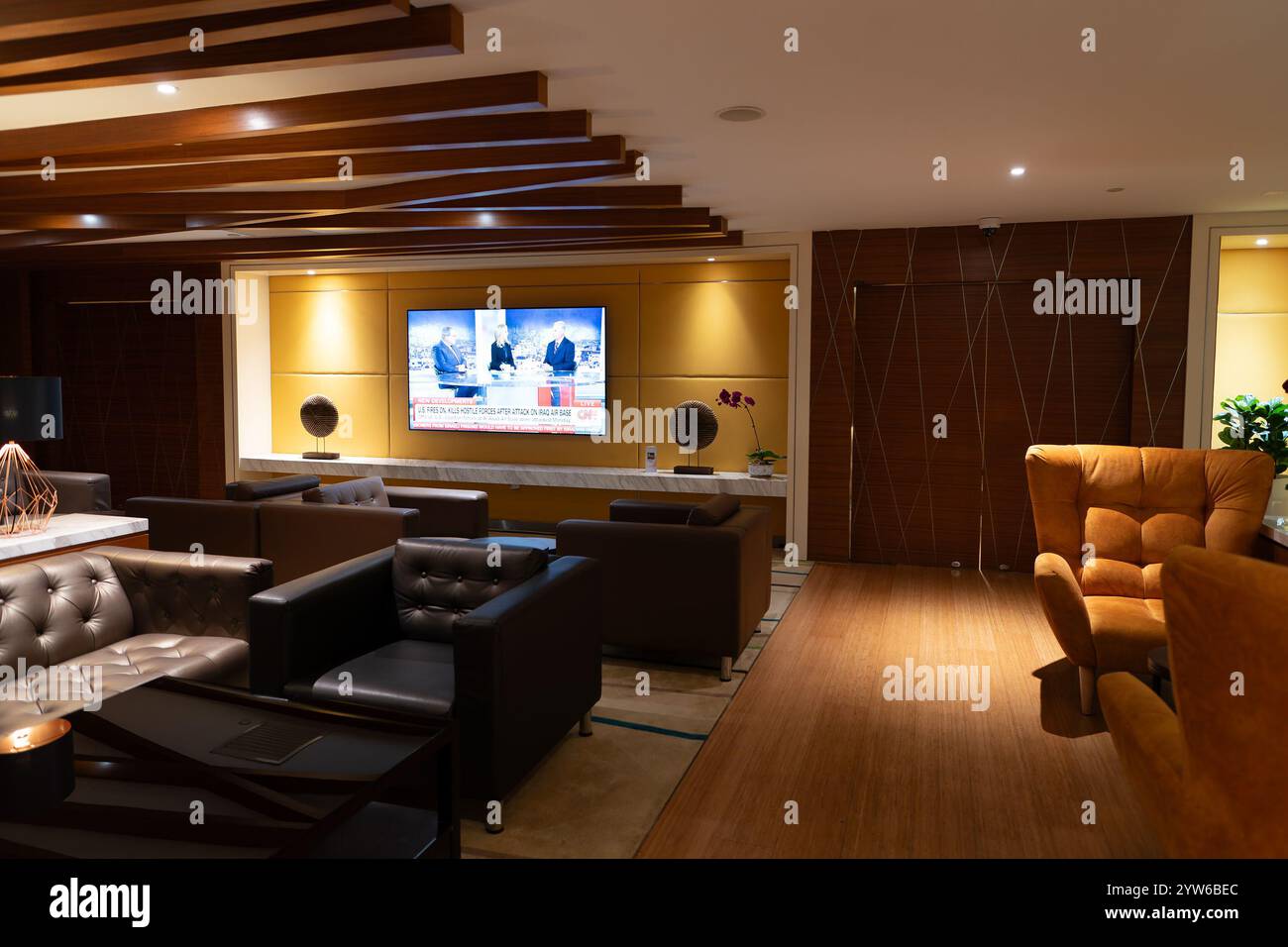 KUALA LUMPUR, MALAYSIA - NOVEMBER 22, 2023: interior shot of Sky Suite ...