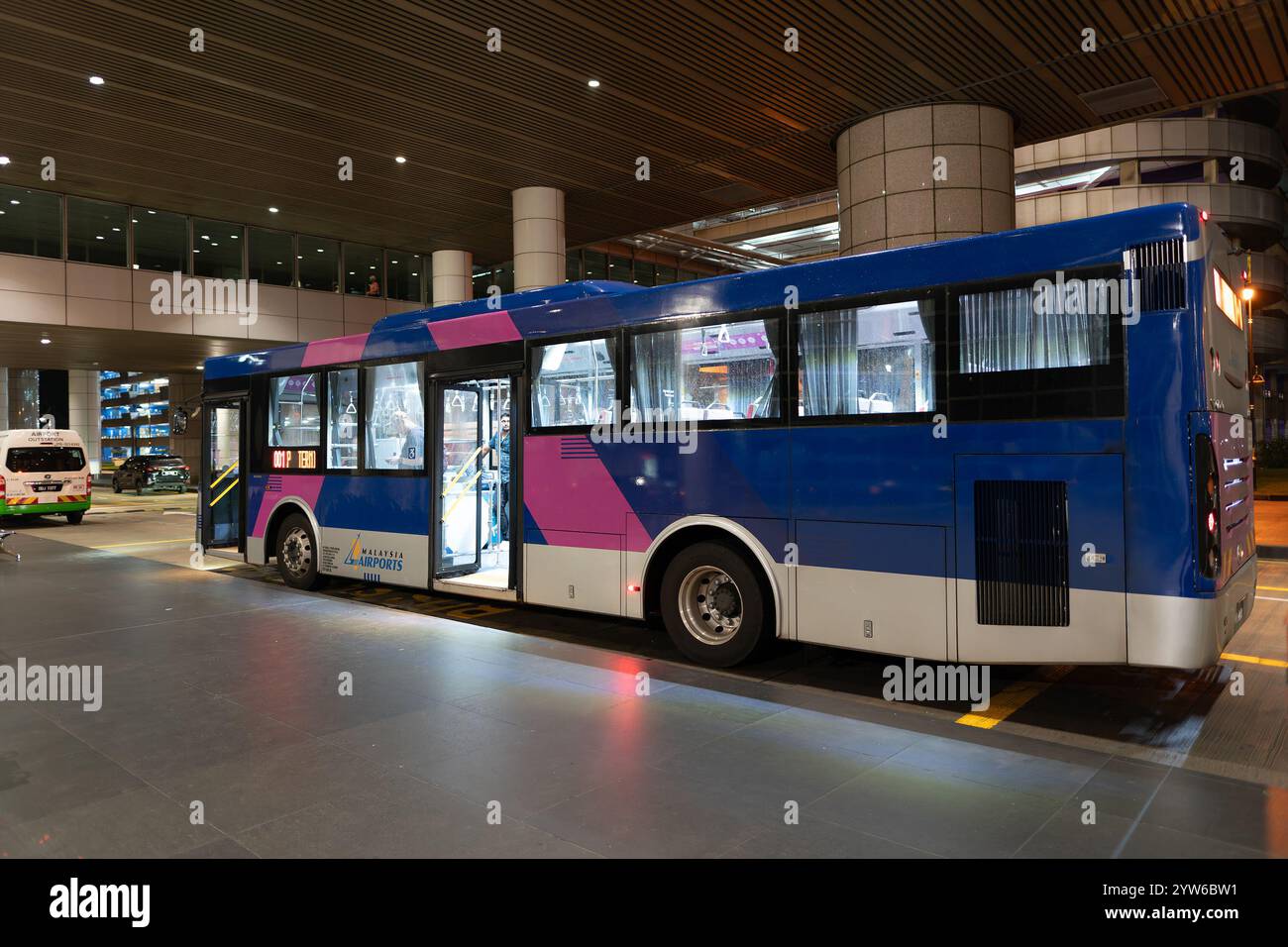 KUALA LUMPUR, MALAYSIA - NOVEMBER 22 2023: free shuttle bus at the bus ...