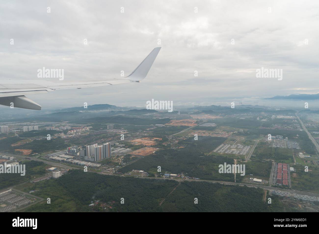 Aerial view from modern jet aircraft Stock Photo - Alamy