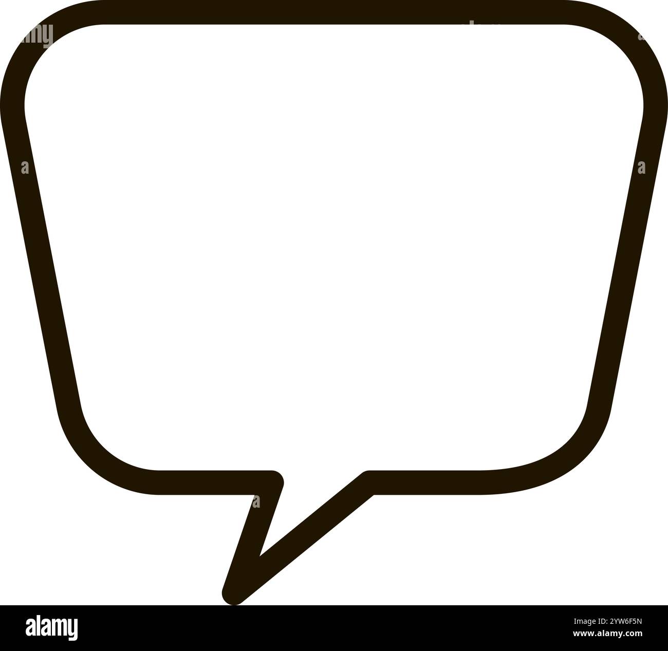 Empty speech bubble featuring rounded corners and a small triangular ...