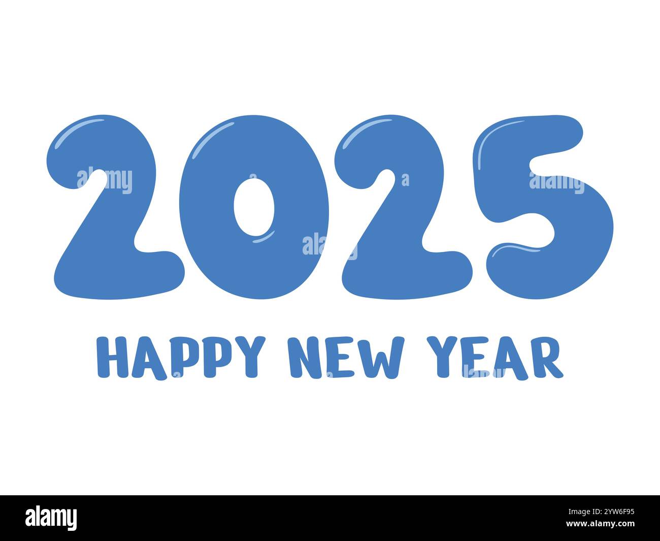 Happy New Year 2025 abstract round vector concept. 2025 New Year banner ...