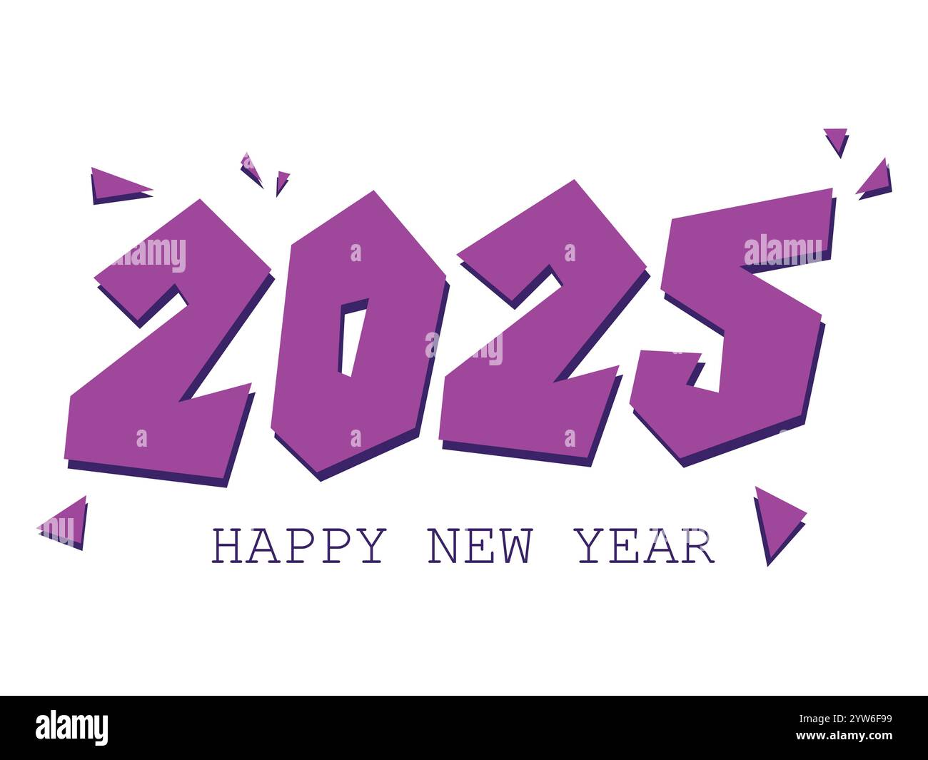 Happy New Year 2025 abstract vector concept. 2025 New Year banner Stock ...