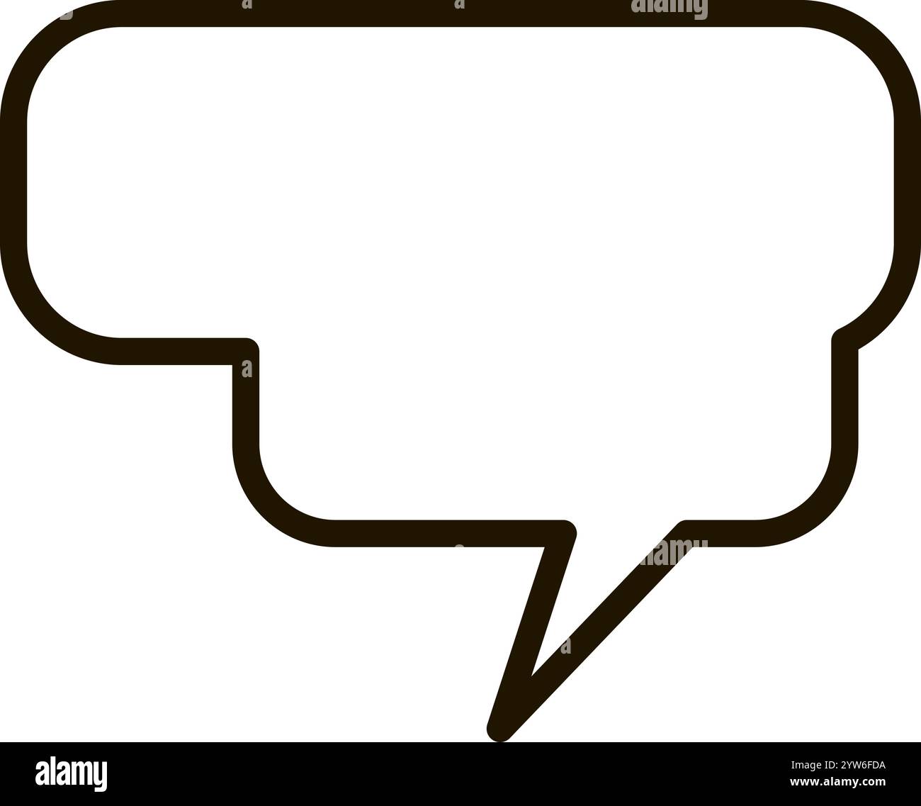 Simple, empty speech bubble with rounded corners and a pointed tip ...